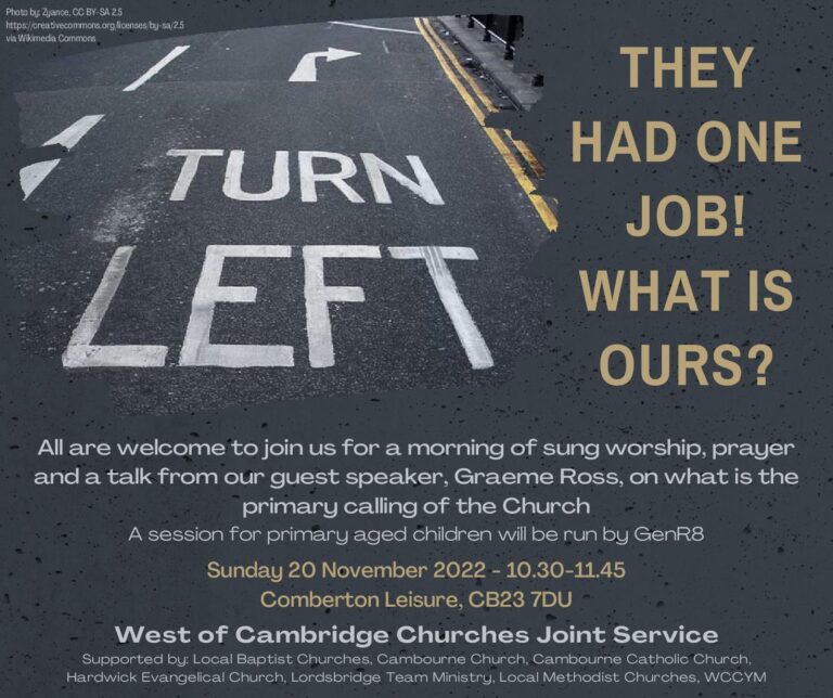 West of Cambridge Churches Joint Service – Lordsbridge Team